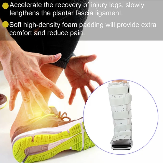 FOAM PNEUMATIC WALKING Boot Ankle Strap Support Foot Orthosis Plantar ...