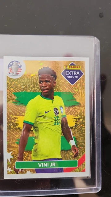 BRAZIL VERSION 2024 Panini Extra Sticker Copa America - Vini Jr. Gold ...