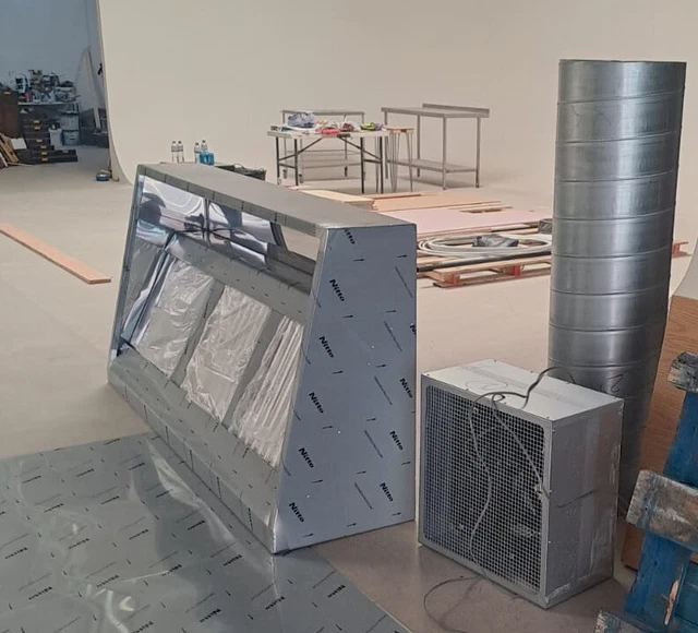 COMMERCIAL KITCHEN EXTRACTION canopy 2000x1000 2meter Box Extraction ...