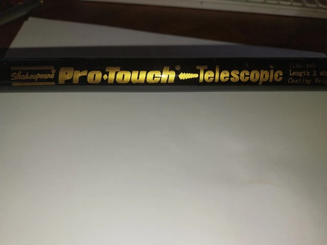 VINTAGE SHAKESPEARE PRO Touch 1135-240 Telescopic Fishing Rod 2.4m Carp ...