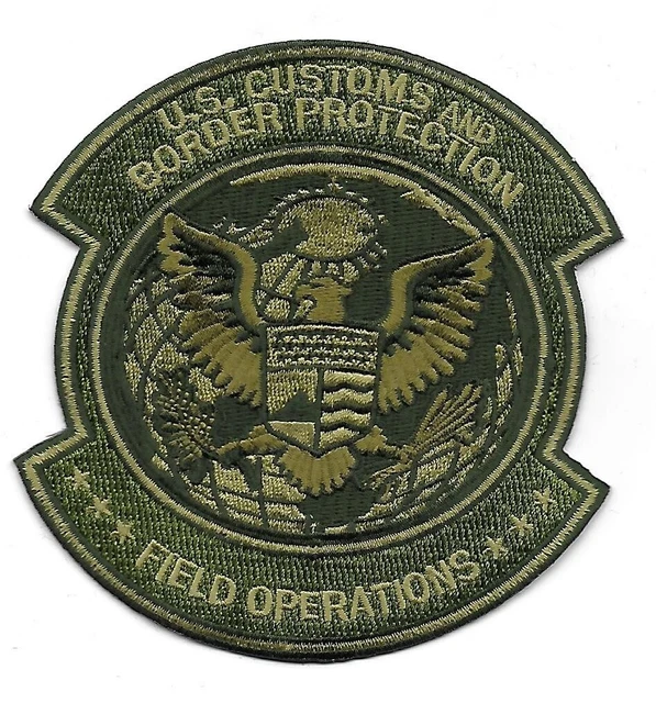 ECUSSON DOUANE US CUSTOMS BORDER PATROL FIELD OPERATIONS POLICE vert ...