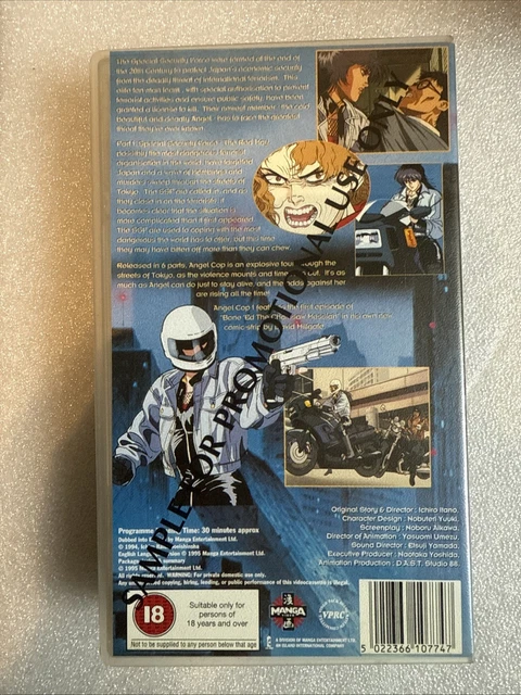 ANGEL COP 1 (Animated) (Dubbed) (VHS/SH, 1995) PAL £7.59 - PicClick UK
