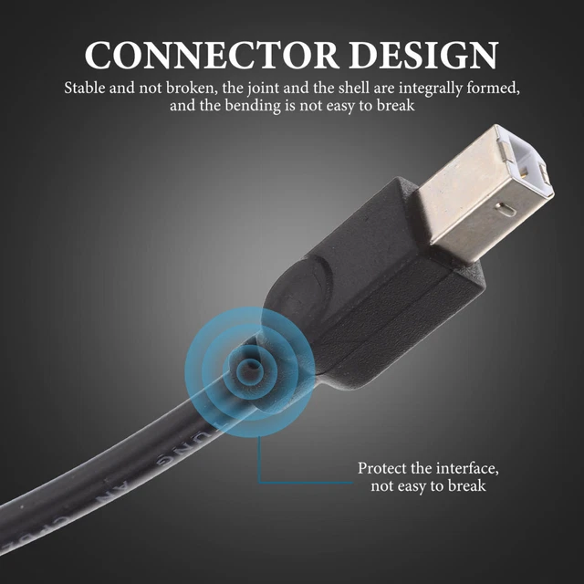 20 PRINTER CABLE Facsimile Machine USB Scanister Cord Scanner £11.59 ...
