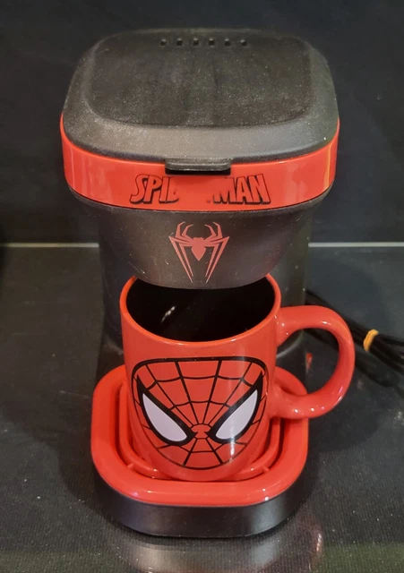 MARVEL SPIDER-MAN 12OZ Single Serve Coffee Maker Machine With Mug and ...