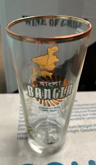 BANGLA PREMIUM BEER Half-Pint Glasses Gold Rims x12 £26.50 - PicClick UK