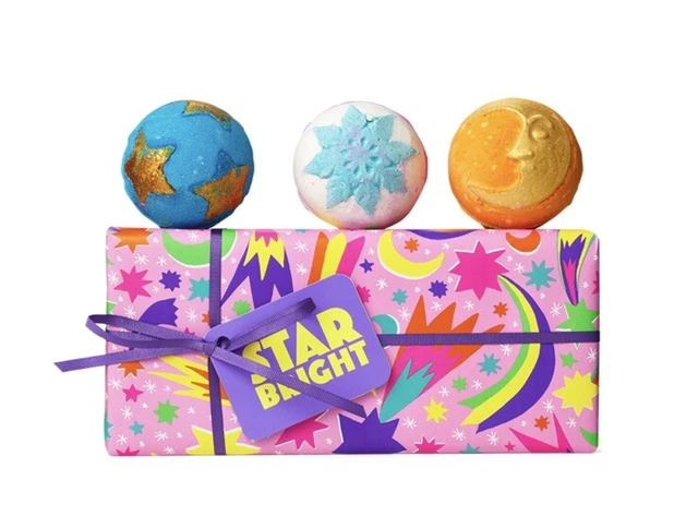 STAR BRIGHT LUSH Gift Set. Lush Star Bright Gift Set. x3 Lush Bath ...