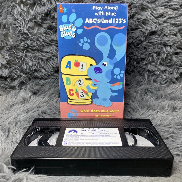 BLUE’S CLUES ABC’S and 123’s VHS 1999 Nickelodeon Nick Jr Cartoon Kids ...