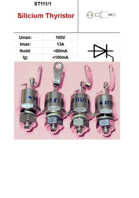 ST111/1 SILIZIUM THYRISTOR 13A 100V Gewinde M8 RFT DDR NOS EUR 5,90 ...