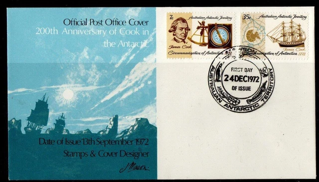 COVER CUOCO AUSTRALIANO Territorio Antartico 1972 200° Anniversario Di ...