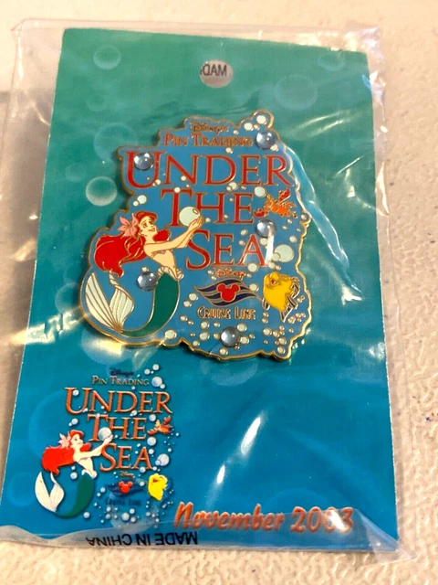 DISNEY DCL PIN Trading Under The Sea Logo Pin Ariel & Flounder Pin ...