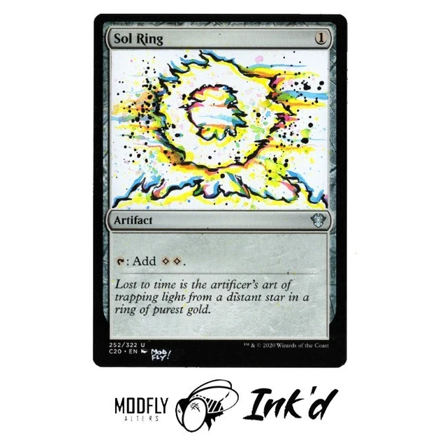 HAND PAINTED INK'D CMYK Sol Ring Modfly Alters $380.92 - PicClick AU