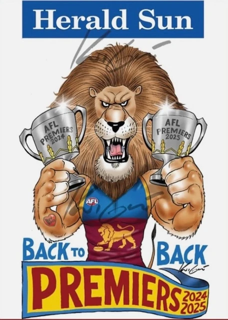 MARK KNIGHT 2025 BRISBANE LIONS PREMIERS AFL FOOTBALL TEAM POSTER,BEST ...