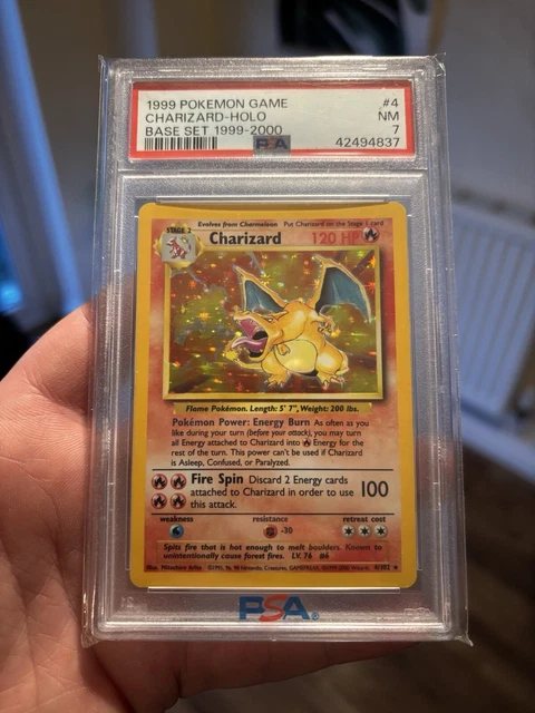 POKÉMON BASE SET Charizard 4/102 PSA 7 NM 4th Print 1999-2000 £600.00 ...