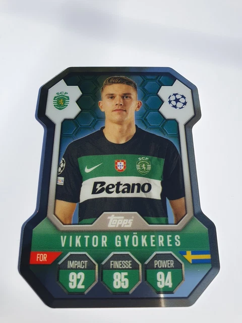 TOPPS MATCH ATTAX 2024/2025 Viktor Gyokeres Chrome Shield SH 8 £2.99 - PicClick UK