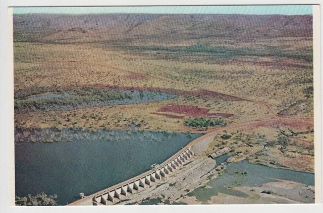 REAL PHOTO POSTCARD 1960's Ord River Dam Western Australia unknown ...
