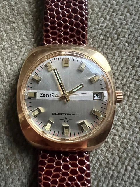 NOS VINTAGE ZENTRA Electronic Wrist Watch - 36 MM Approx. 1970 £172.19 ...
