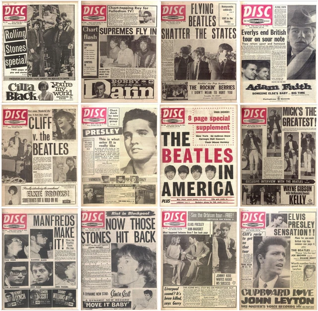 160 DISC MAGAZINE'S 1958-1964 DVD -RARE Pdf's Weekly Music Echo NME ...