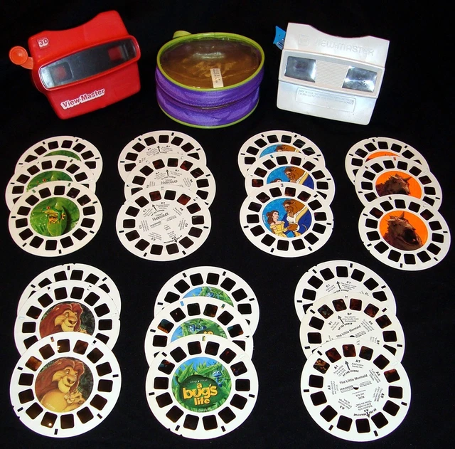 VINTAGE VIEW MASTER & Sawyer GAF Viewer Lot 21 Reels Cartoons Hercules ...
