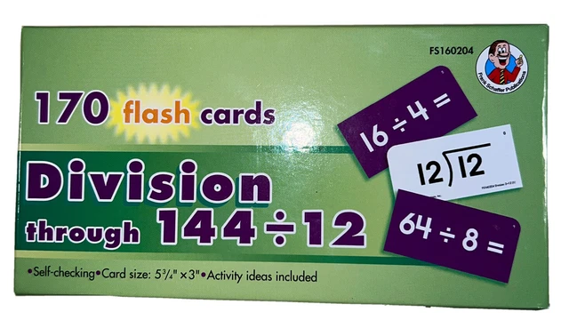 MATH DIVISION FLASHCARDS 170 Cards - McGraw-Hill Educational - Teachers ...