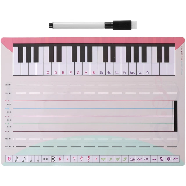 PIANO KEY BOARD Staff Whiteboard Music Note Recognition Keyboard ...