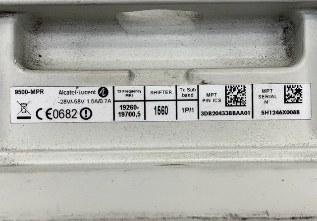 ALCATEL-LUCENT 9500-MPR MICROWAVE ODU Radio Mpt-hc 19ghz 1p/1 ...
