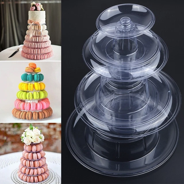 6 STRATI TRASPARENTE Amaretto Torta Torre Stand Display Scaffale per ...