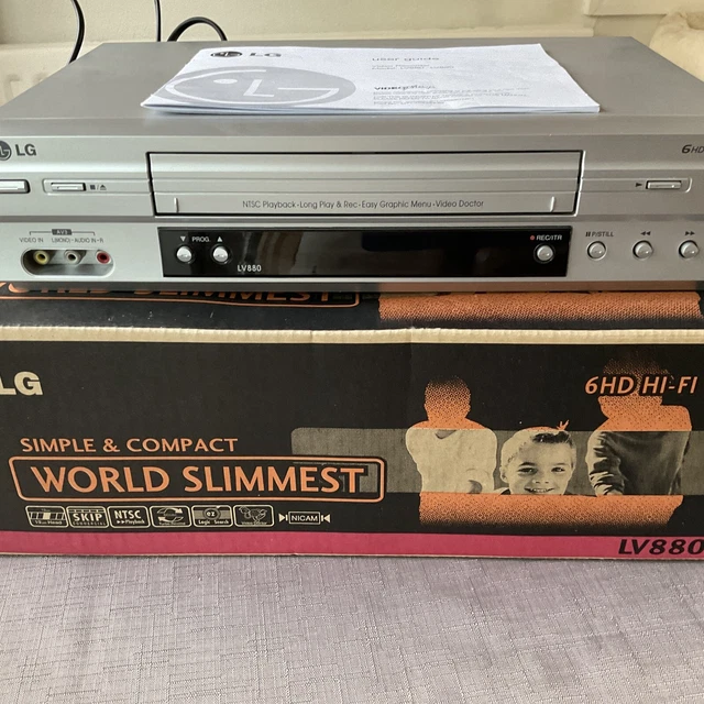 LG LV-880 6 HEAD VCR VHS Video Cassette Recorder - Box & Manual - No ...