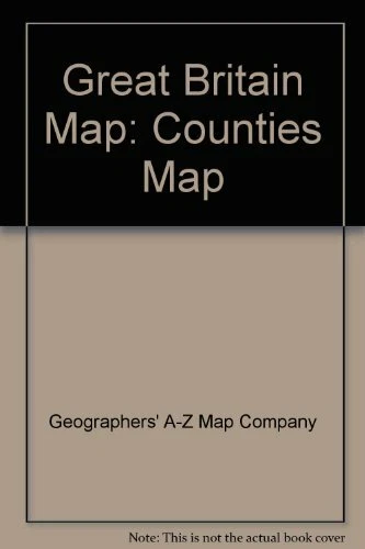 GREAT BRITAIN MAP: Counties Map by Geographers' A-Z Map Compan Sheet ...