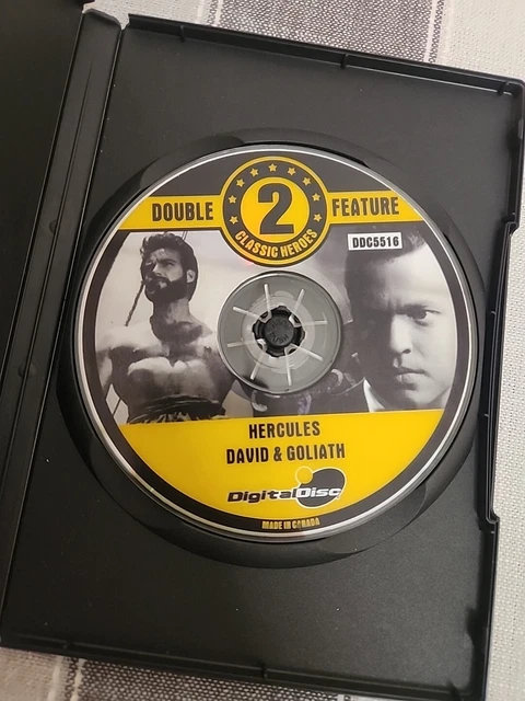 DOUBLE FEATURE DVD Hercules + David & Goliath Steve Reeves Orson Welles ...