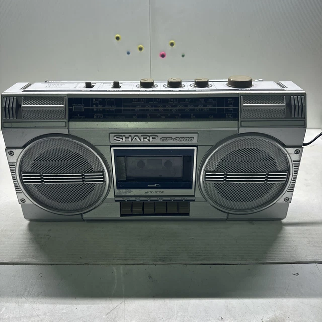 BOOMBOX SHARP GF-4500 stereo radio cassette Ghettoblaster raro vintage EUR 39,99 - PicClick FR