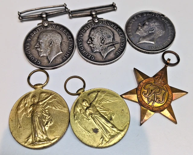 ANTIQUE COLLECTION WW1 Ww2 Military Medals Star & Civilisation Group £ ...