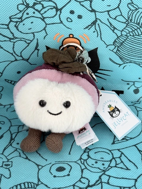 JELLYCAT AMUSEABLES MANGOSTEN Bag Charm Keychain Tags+Brand New With ...