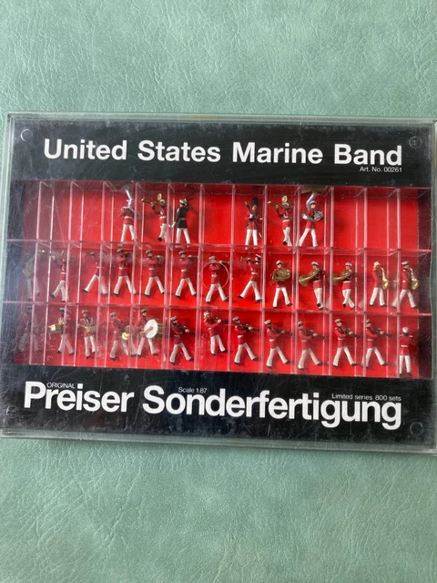PREISER FIGUREN H0 United States Marine Band Limitiert auf 800 EUR 121 ...
