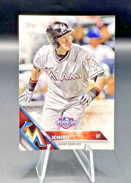 ICHIRO SUZUKI 2016 Topps jour d'ouverture Miami Marlins/Seattle ...