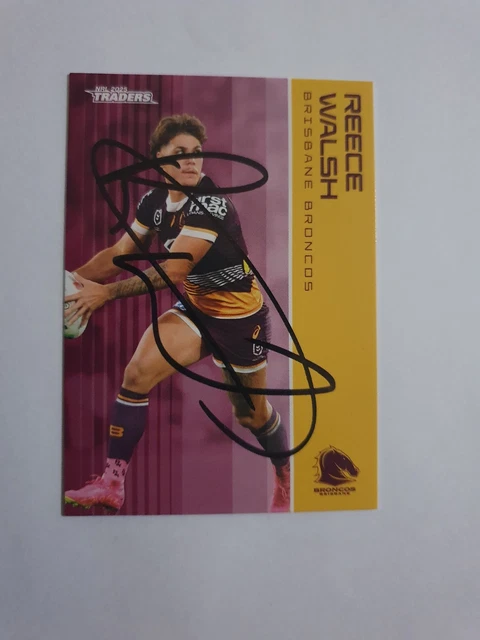 2025 NRL TRADERS Signed Brisbane Broncos Reece Walsh $20.00 - PicClick AU