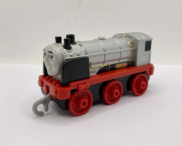 THOMAS & FRIENDS Trackmaster Push Along Metal Train Engine Merlin The ...