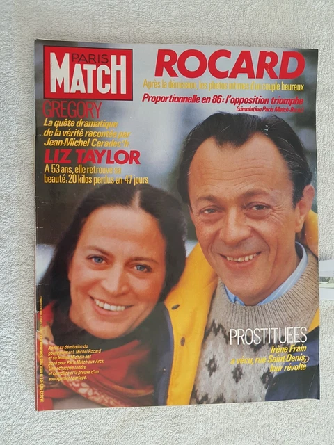 PARIS MATCH N°1873 19/4/1985 Rocard Liz Taylor C.lambert Jm Villemin ...