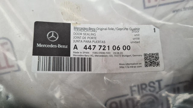 ORIGINAL MERCEDES W447 V-Klasse Türdichtung vorne Dichtung Door Seal ...