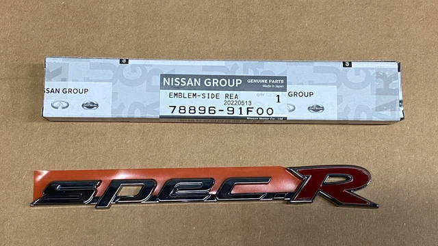 OEM NISSAN SILVIA S15 Spec R Emblem Black Chrome Badge 78896-91F00 £31. ...