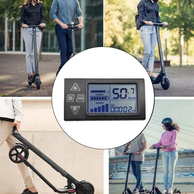 LCD SCREEN GAUGE for Electric Bike Scooters Monitors Speed Distance ...