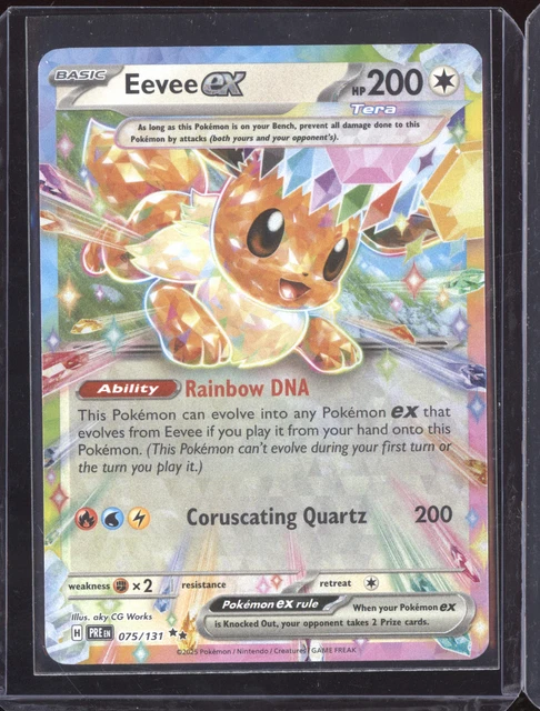 EEVEE EX 2025 Pokemon Prismatic Evolutions Double Rare 075/131 $9.00 ...