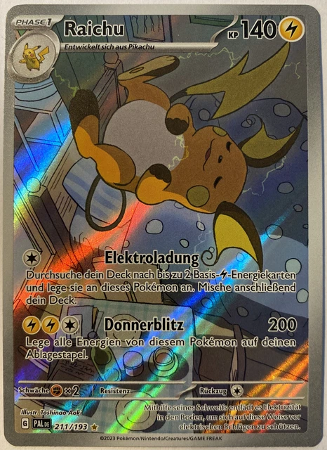 POKEMON RAICHU ART Rare | Deutsch 211/193 Entwicklungen in Paldea | NM ...