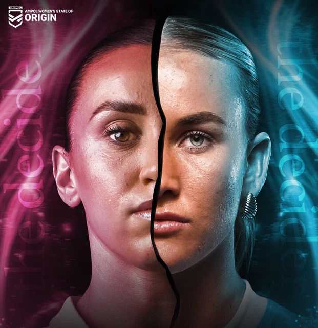 2024 STATE OF Origin Nsw Blues Qld Maroons Nrlw Rugby Team Poster ...