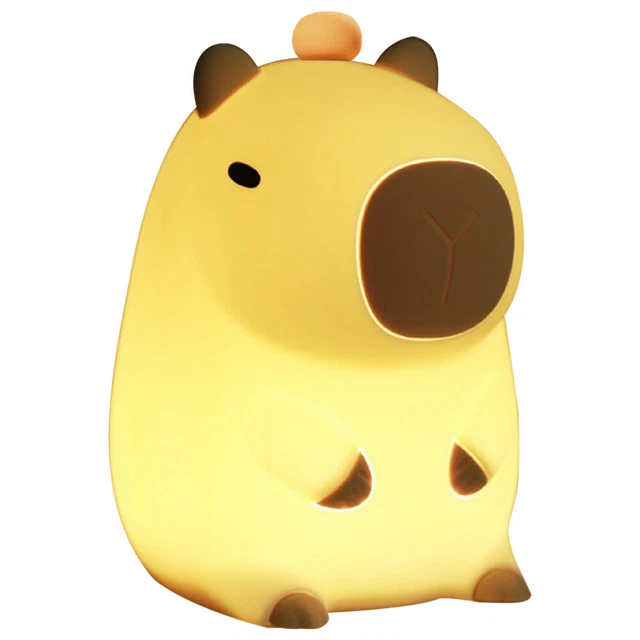 CAPYBARA NIGHT LIGHT Silicone Capybara Sleeping Lamp LED for Children ...