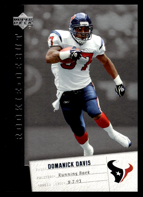 2006 UPPER DECK recrue débuts Domanick Davis #40 Houston Texans NFL ...