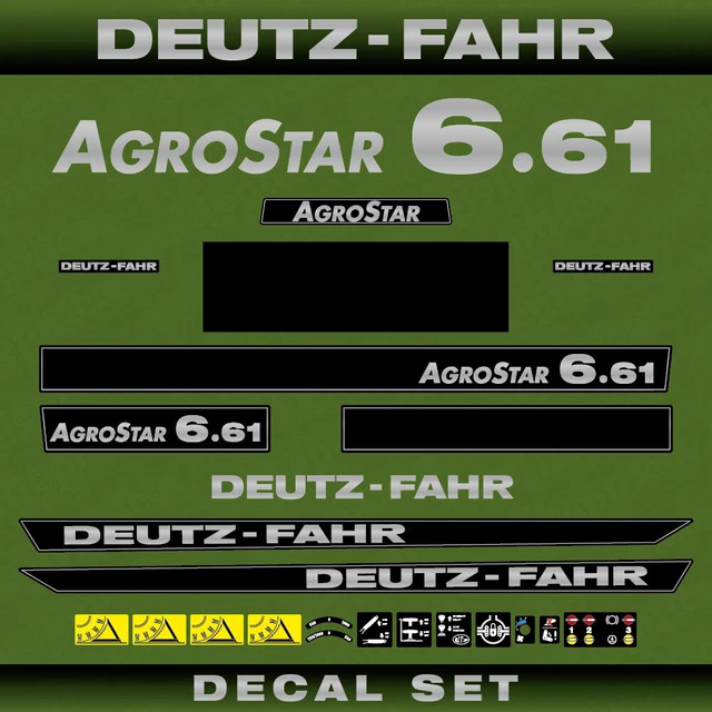 DEUTZ-FAHR AGROSTAR 4.61 tracteur autocollant autocollant kit sticker ...