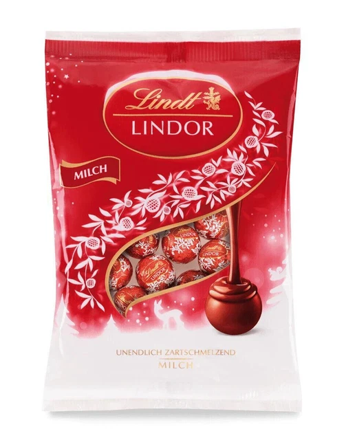 LINDT LINDOR MINI-KUGELN Milch 100g - Zarte Milchschokoladenkugeln ...