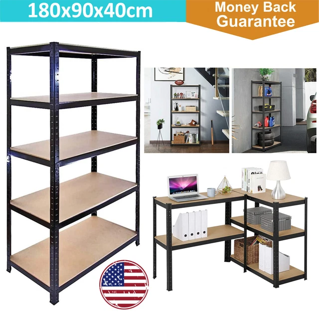 5 TIER RACKING Shelf Heavy Duty Garage Shelving Storage Shelves ...