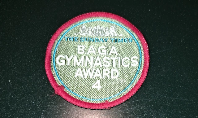 VINTAGE PATCH BAGA British Amateur Gymnastics Association 4 Award ...