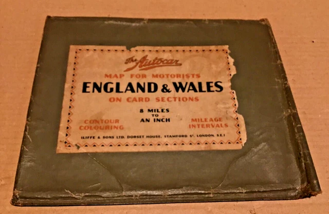 THE AUTO CAR Map For Motorists, England And Wales On Card Sections. £3. ...